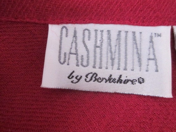 Cashmina poncho / Red Poncho / Vintage red poncho / O… - Gem