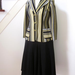 Mod Jacket / Fits S / 60s Striped Jacket / Mod Knit Jacket / Vintage ...