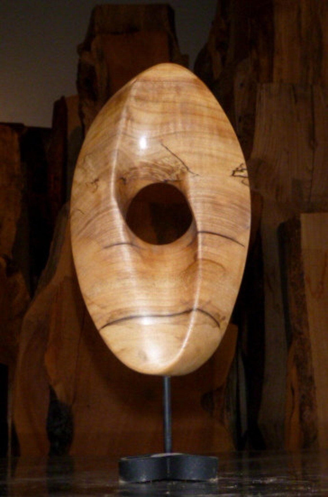 Large Mobius Strip. Oval Eye Hand Carved Vertically Mounted | Etsy