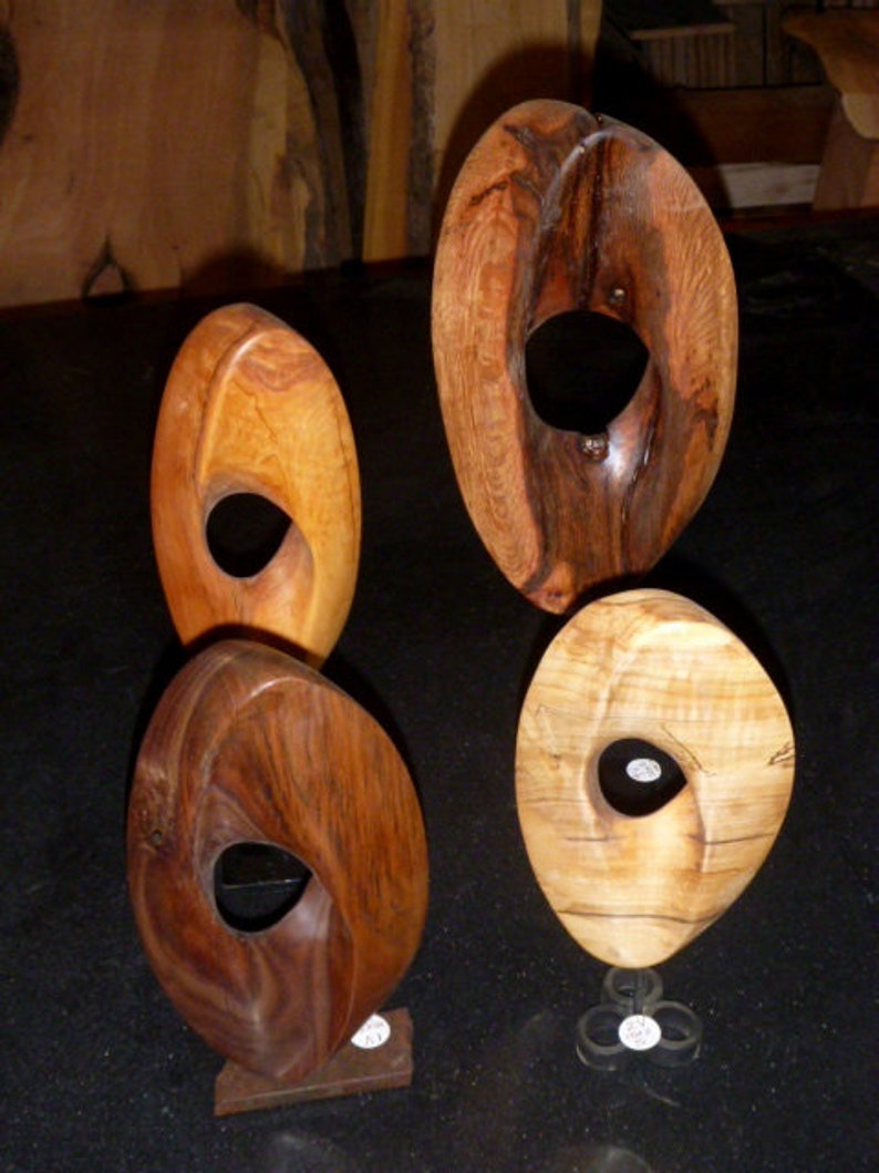 Large Mobius Strip. Oval Eye hand carved vertically mounted | Etsy