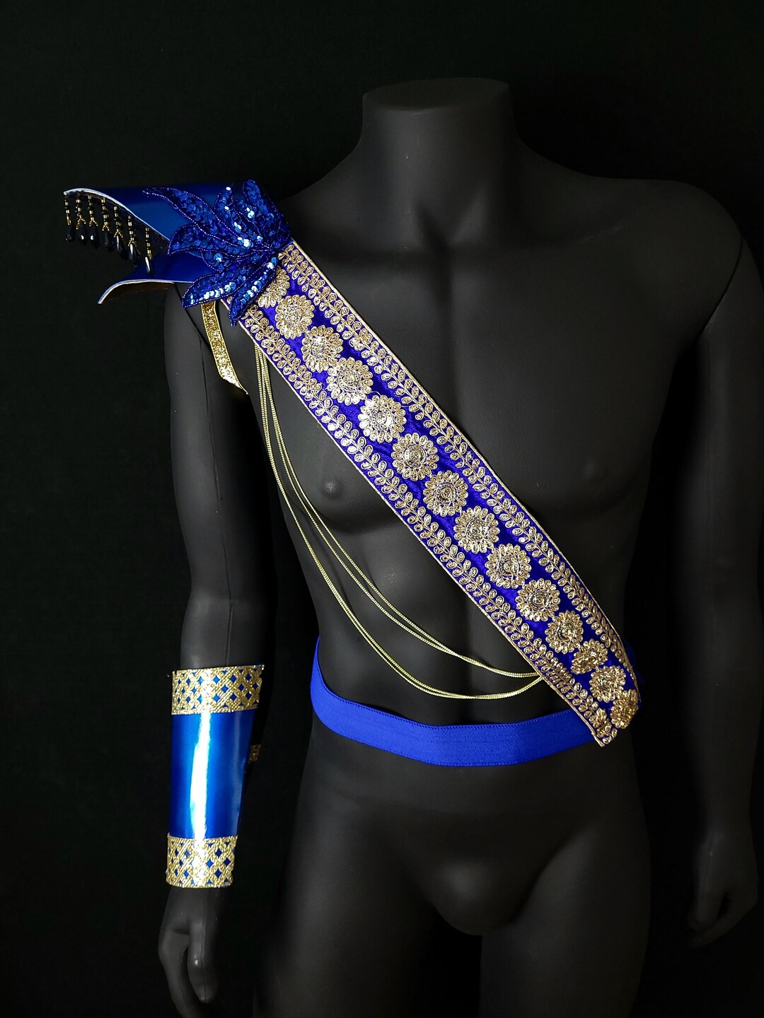 Mens Shoulder Epaulettes Royal Blue King Costume or Prince Style - Etsy