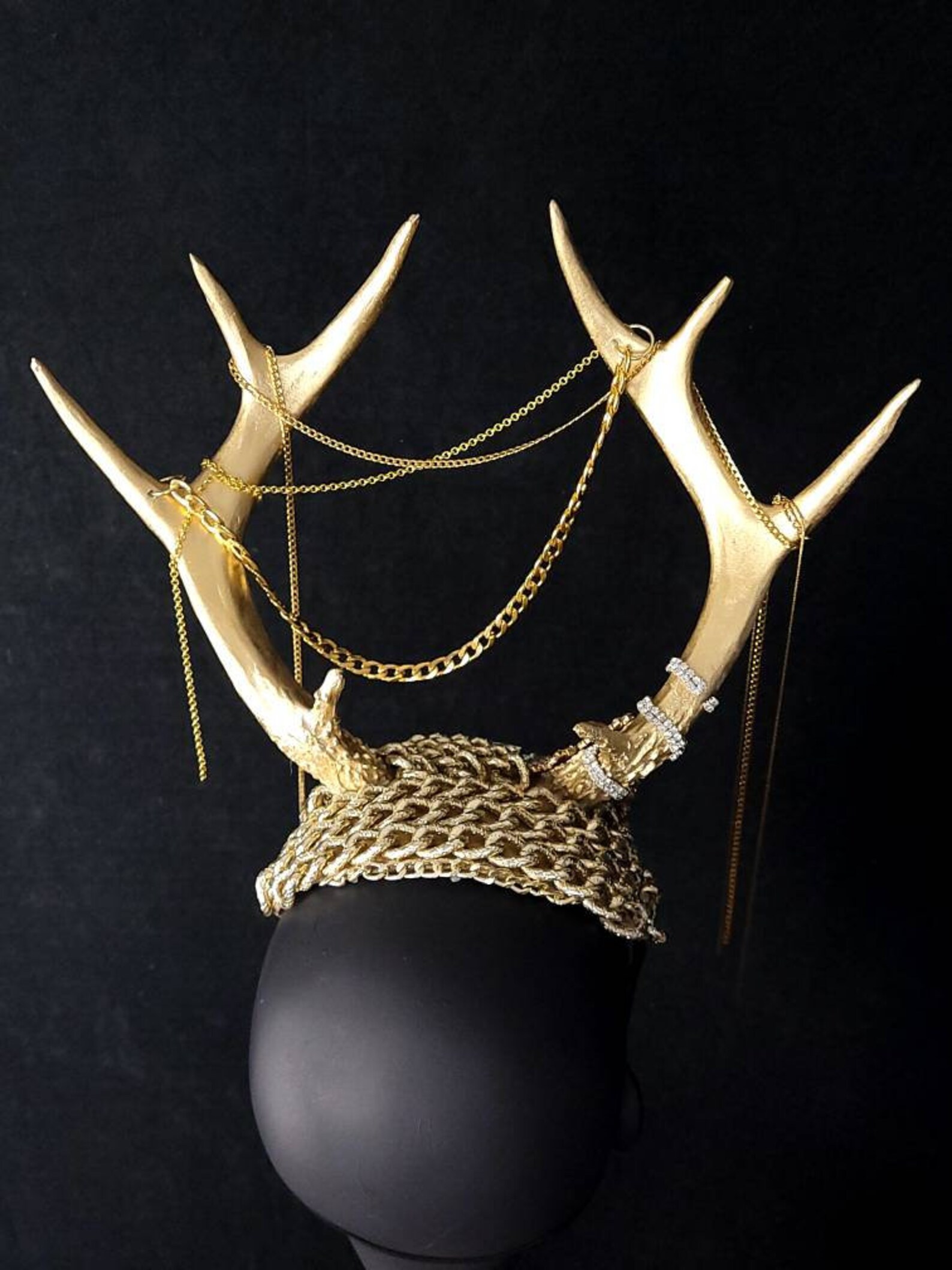 CLEARANCE SALE Antler Crown the White Stag Headpiece Antler Headdress ...