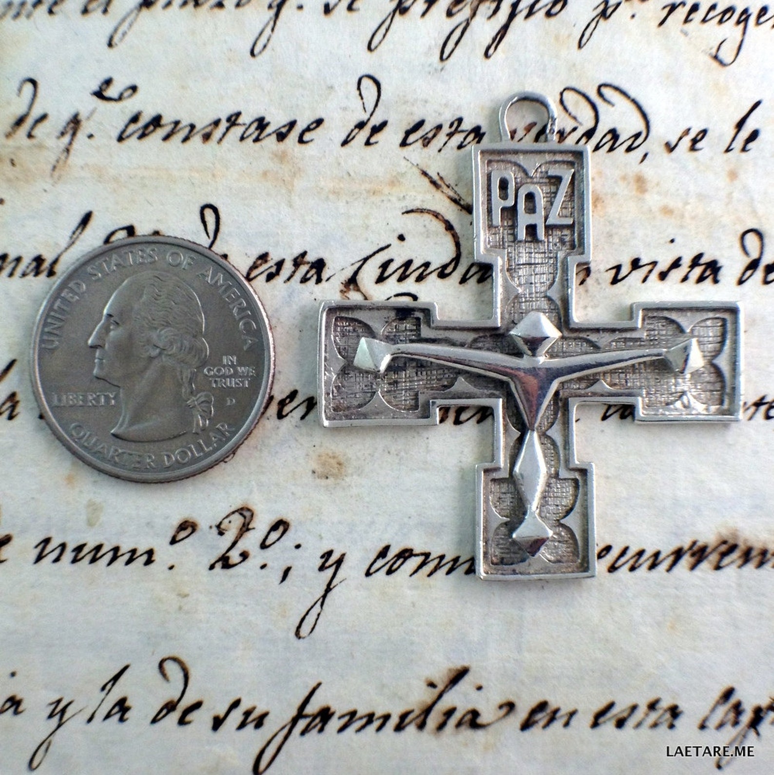 Hand Carved Vintage Crucifix Solid Silver Religious - Etsy