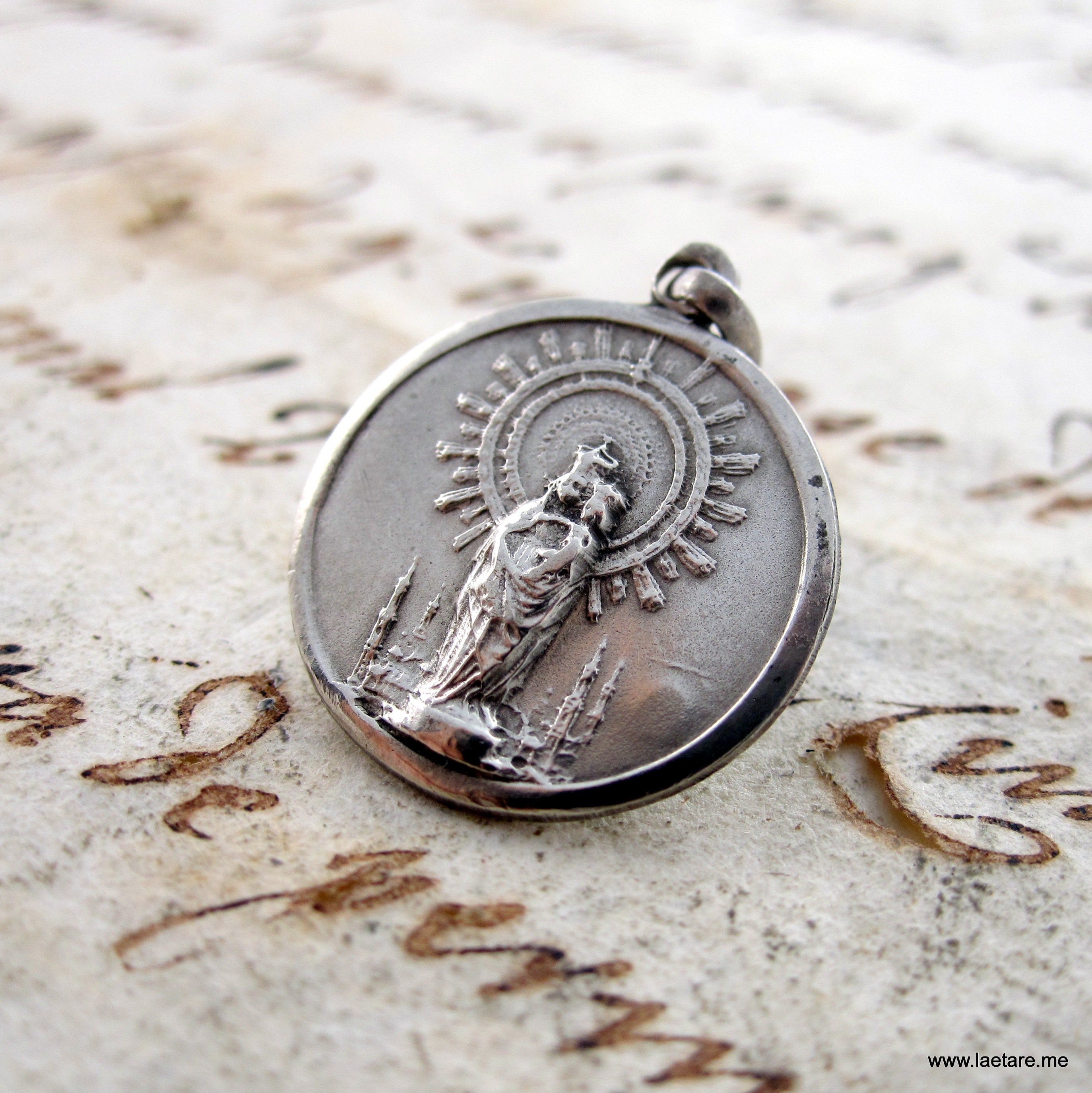 Our Lady of the Pillar Silver Scapular- Sacred Heart of Jesus ...