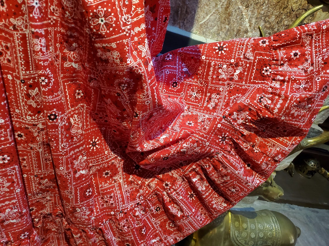 Country Dance Dress Red Picnic Dress, Country Dance Dress, Long Dance ...