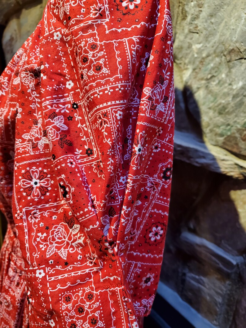 Country Dance Dress Red Picnic Dress, Country Dance Dress, Long Dance ...