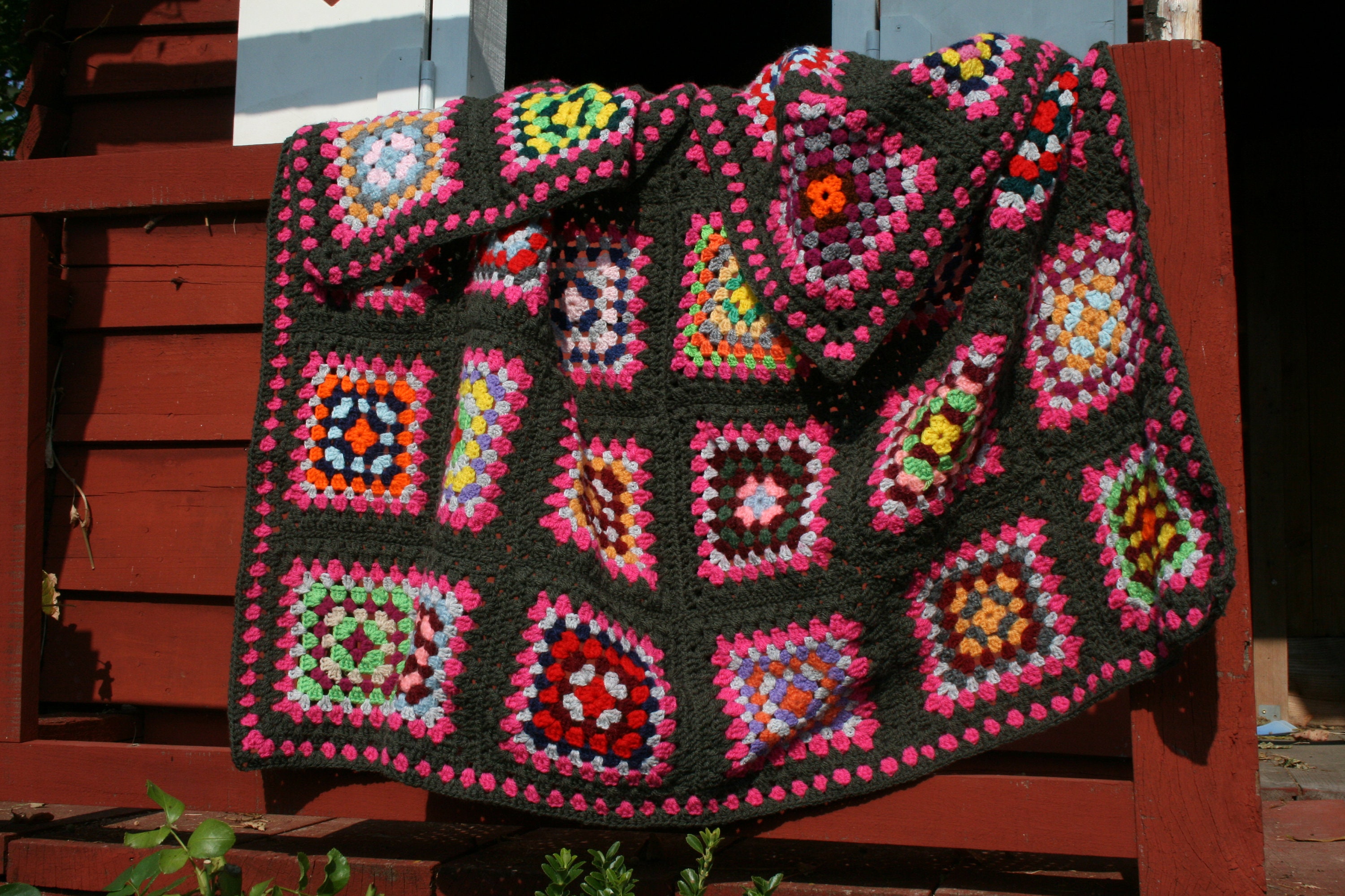 Pretty french new folk art crochet afghan blanket CHARTREUSE | Etsy