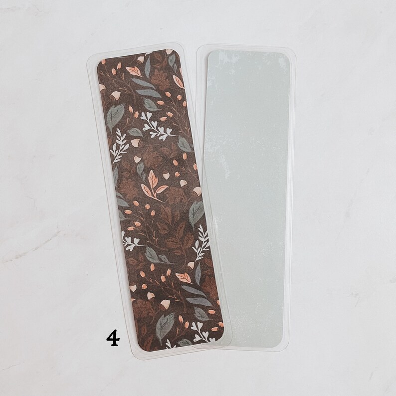Fall Floral Laminated Bookmark, Double Sided Handmade Reader Gift - Etsy