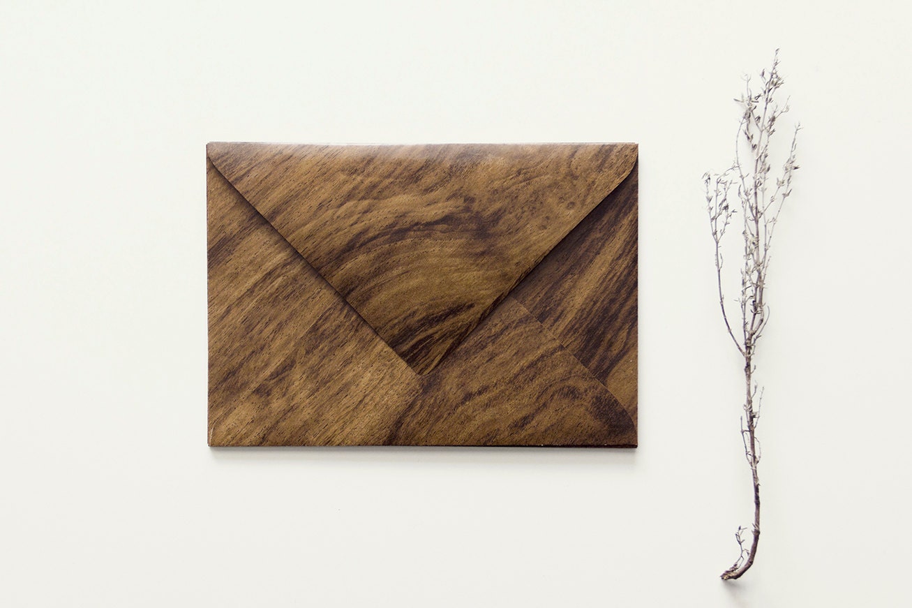 Envelope With Wood Look (big) - Etsy