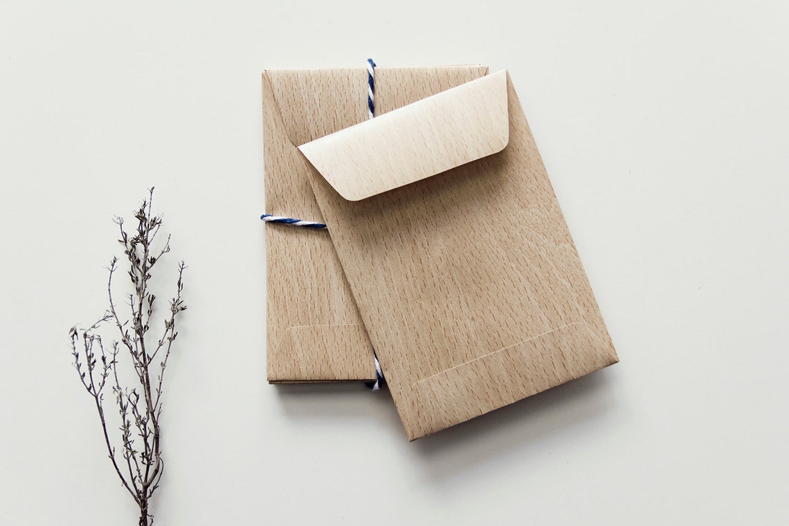 Paper Bag With Wood Look - Beech (medium) - Etsy