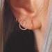 Small Circle Ear Jacket Earrings - 14k Gold Filled, Sterling Silver ...
