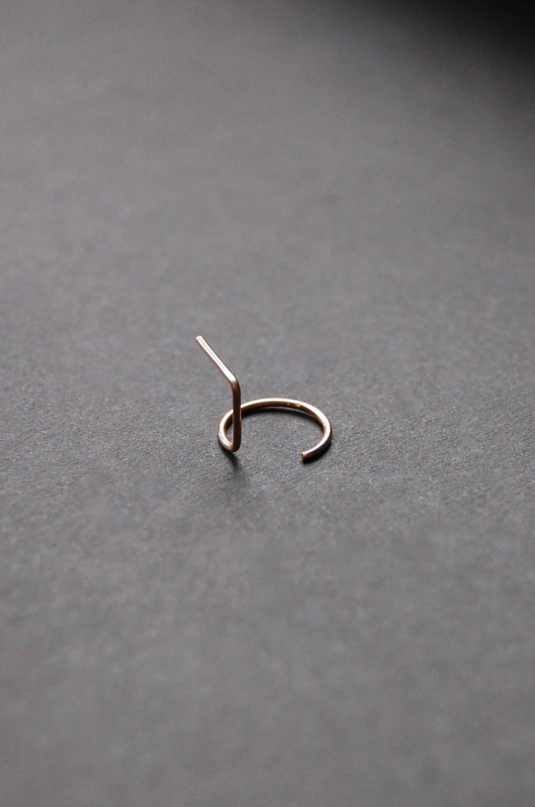 Small Double Piercing Half Hoop Earrings - Minimalist Earrings, Gold ...