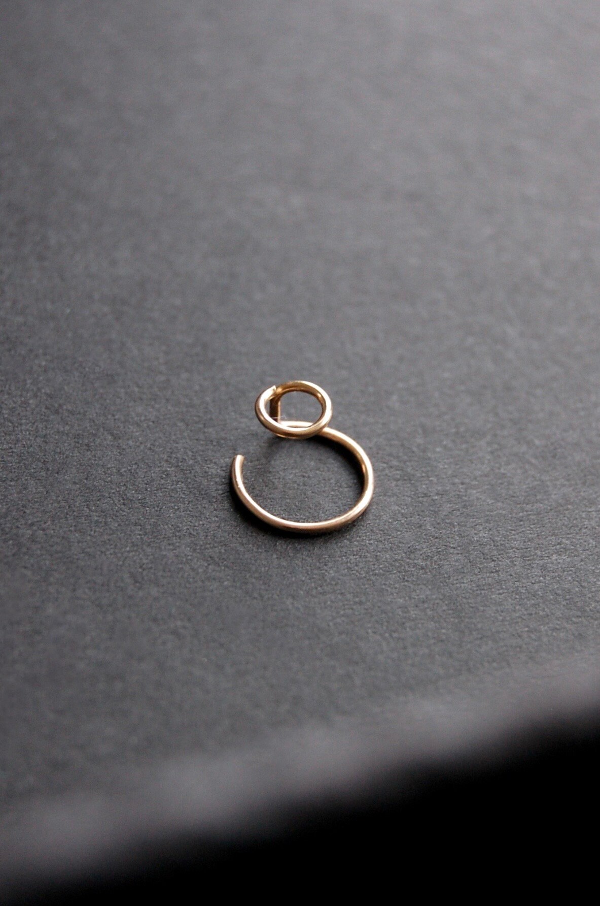 Small Circle Ear Jacket Earrings - 14k Gold Filled, Sterling Silver ...