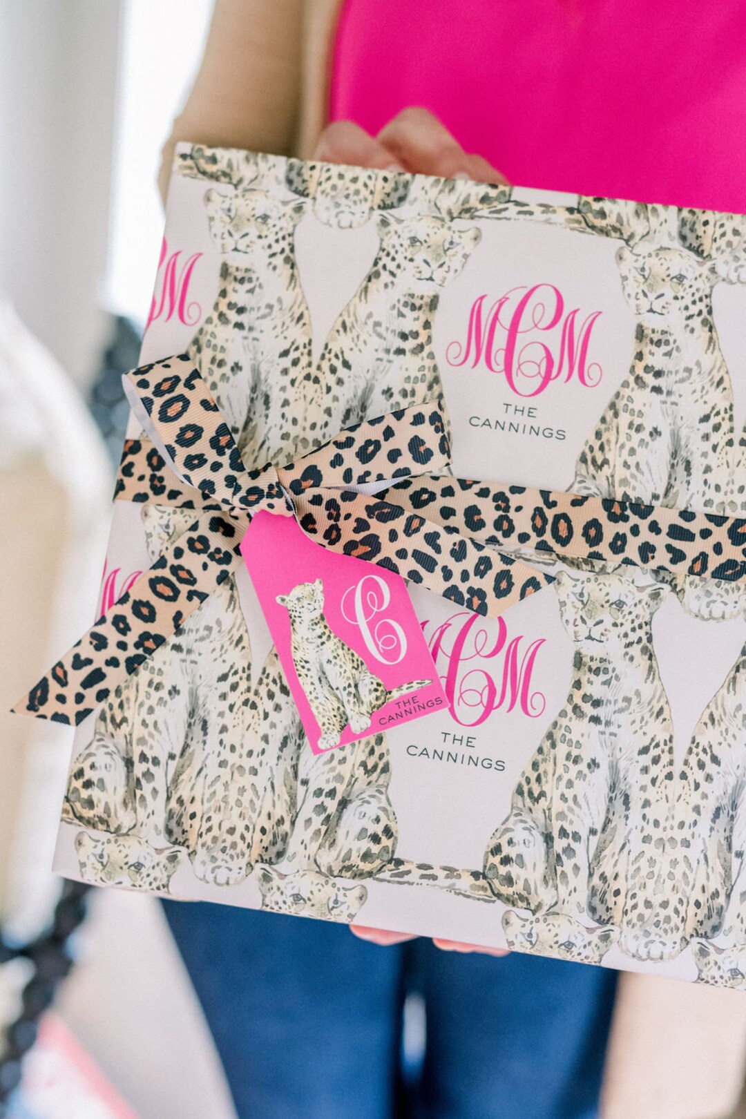 Chic Cheetah/leopard - Animal Print Monogram Wrapping Paper ...