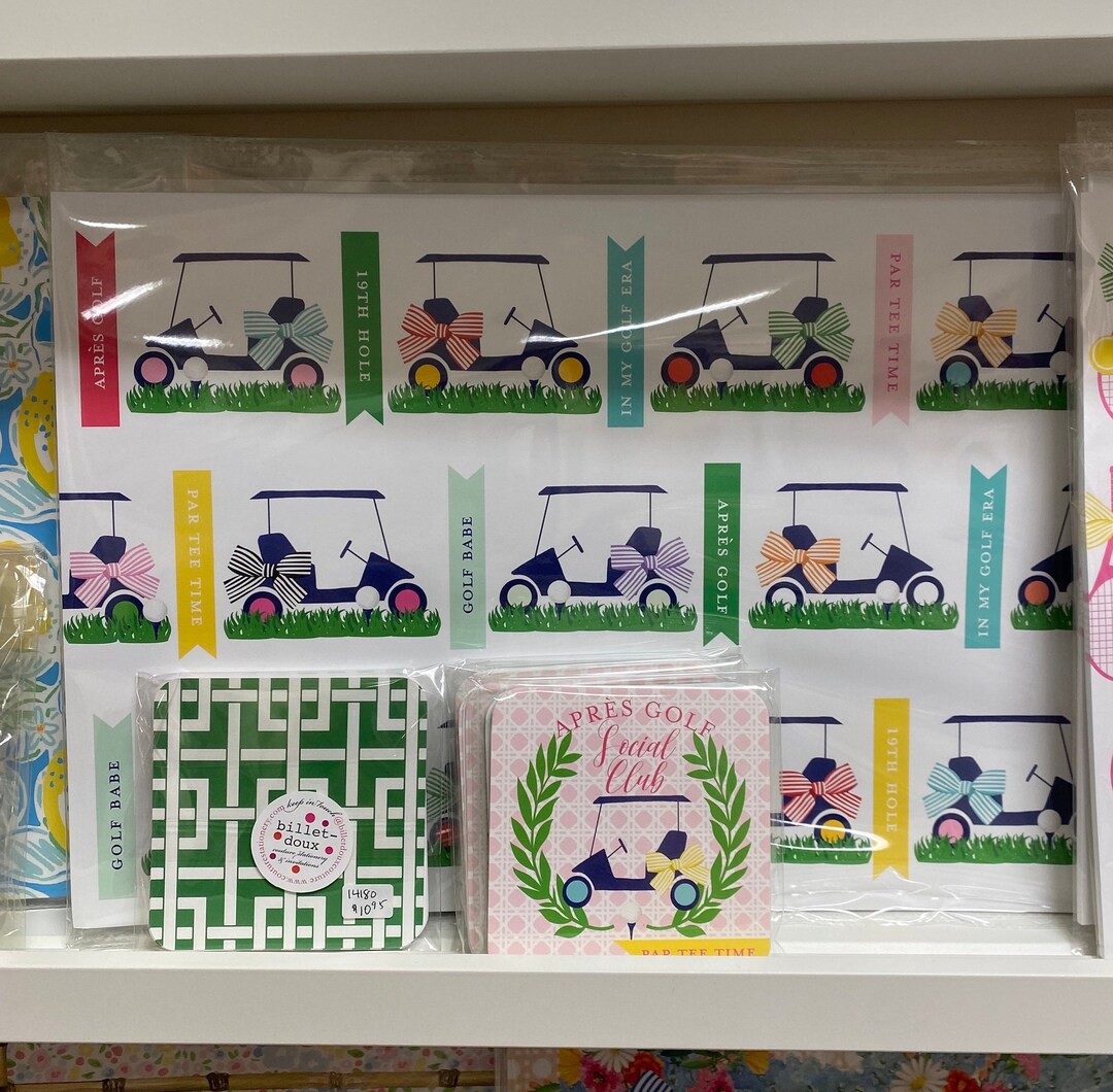 Golf Themed Disposable Paper Placemats for Easy Team Party, Par-tee ...