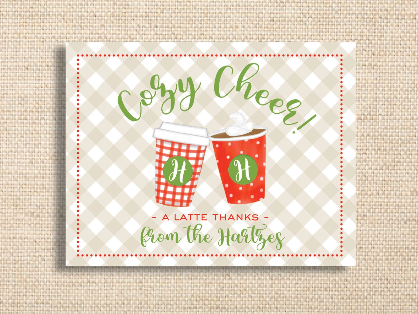 Coffee Gift Card Insert Stationery Folded Card - Etsy