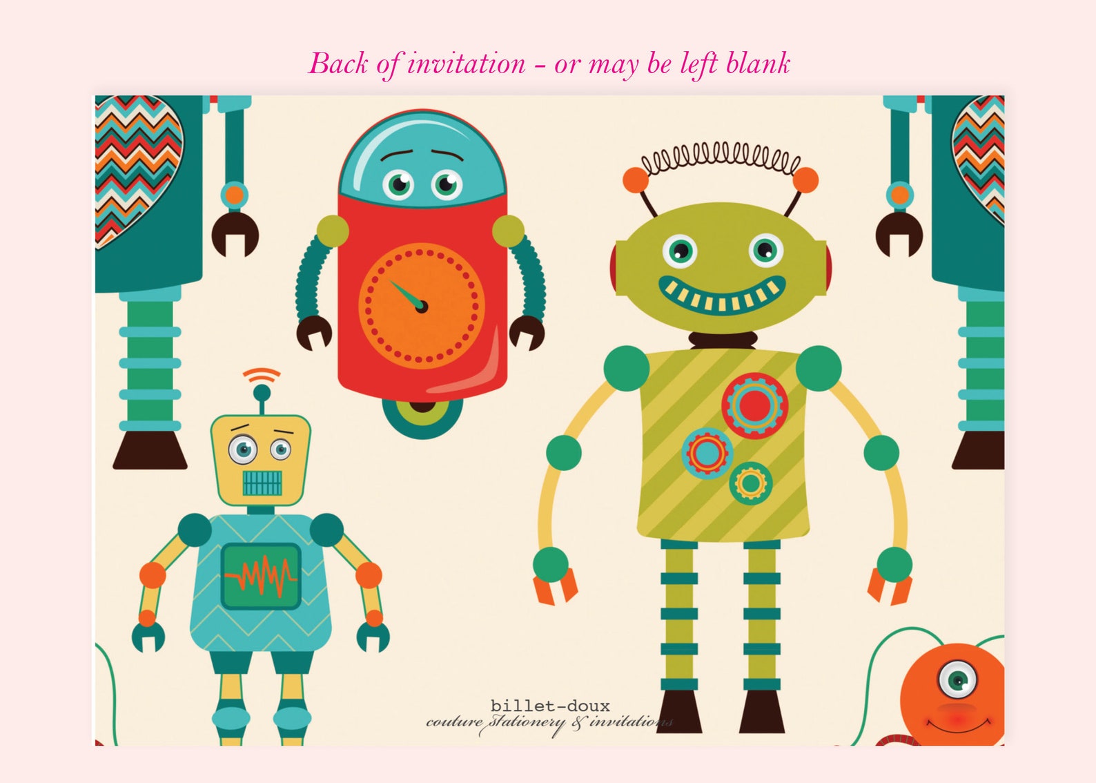 Robot Invitation, Robot Birthday Invitations, Robot Party, Robot ...
