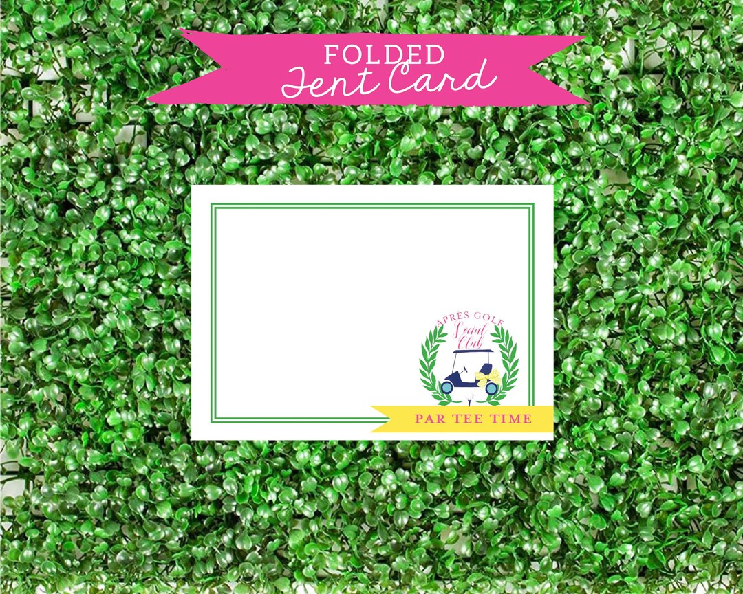 Golf Par Tee Time Tent Cards – Set of 10 Folded Cards for Buffet Gift ...