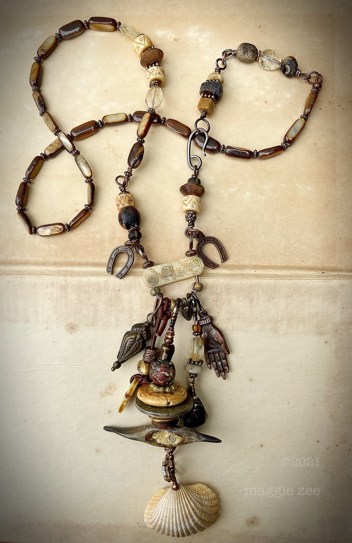Earth and Sea Shaman Protective Amulet Necklace - Etsy