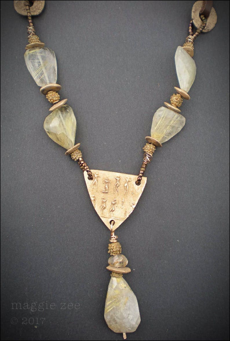 Bronze Shield Protective Amulet Necklace - Etsy