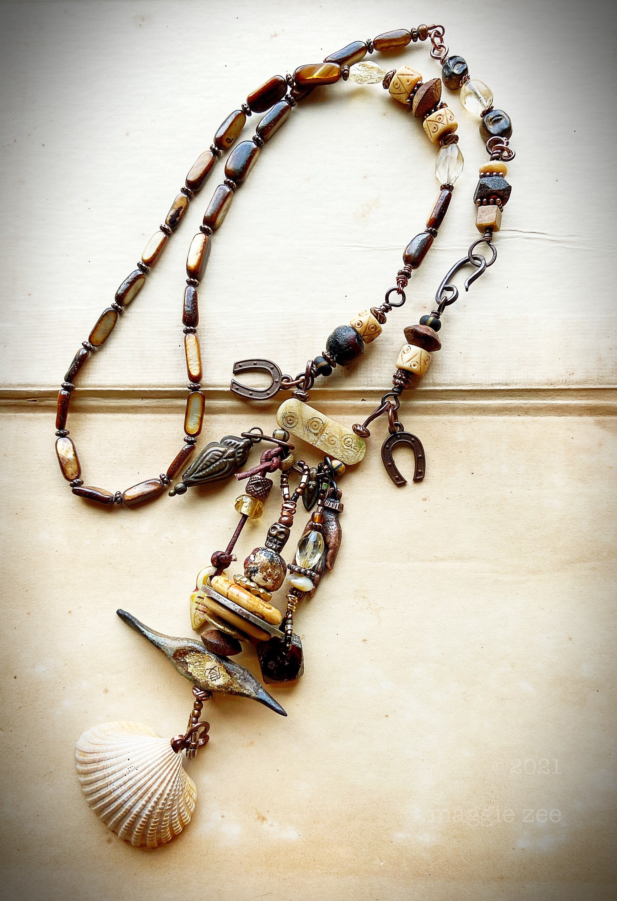 Earth and Sea Shaman Protective Amulet Necklace - Etsy