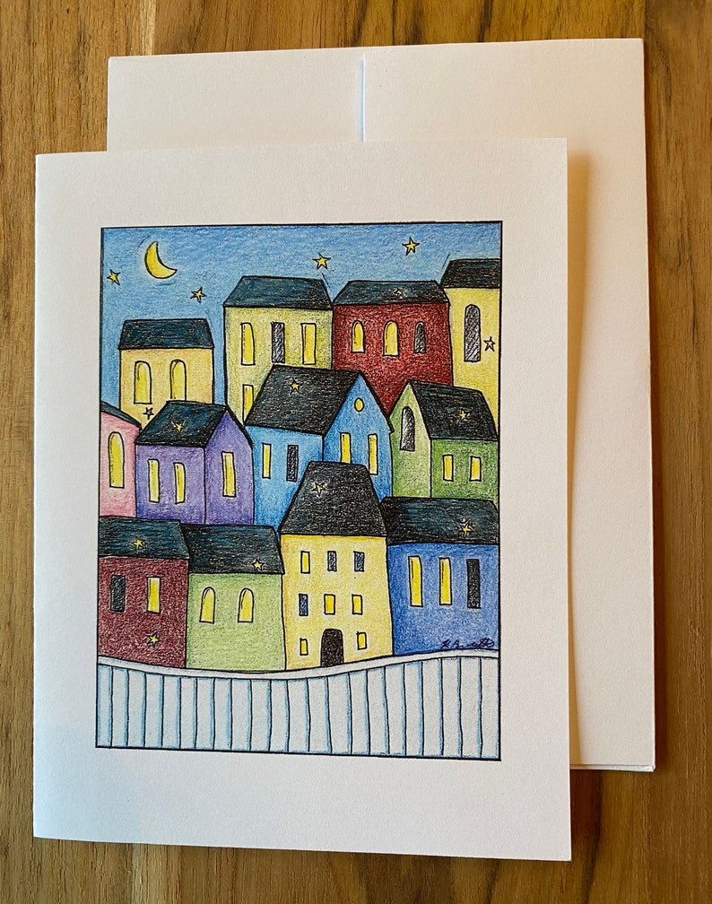 Neighborhood, Blank Greeting Card neighborhood - Etsy