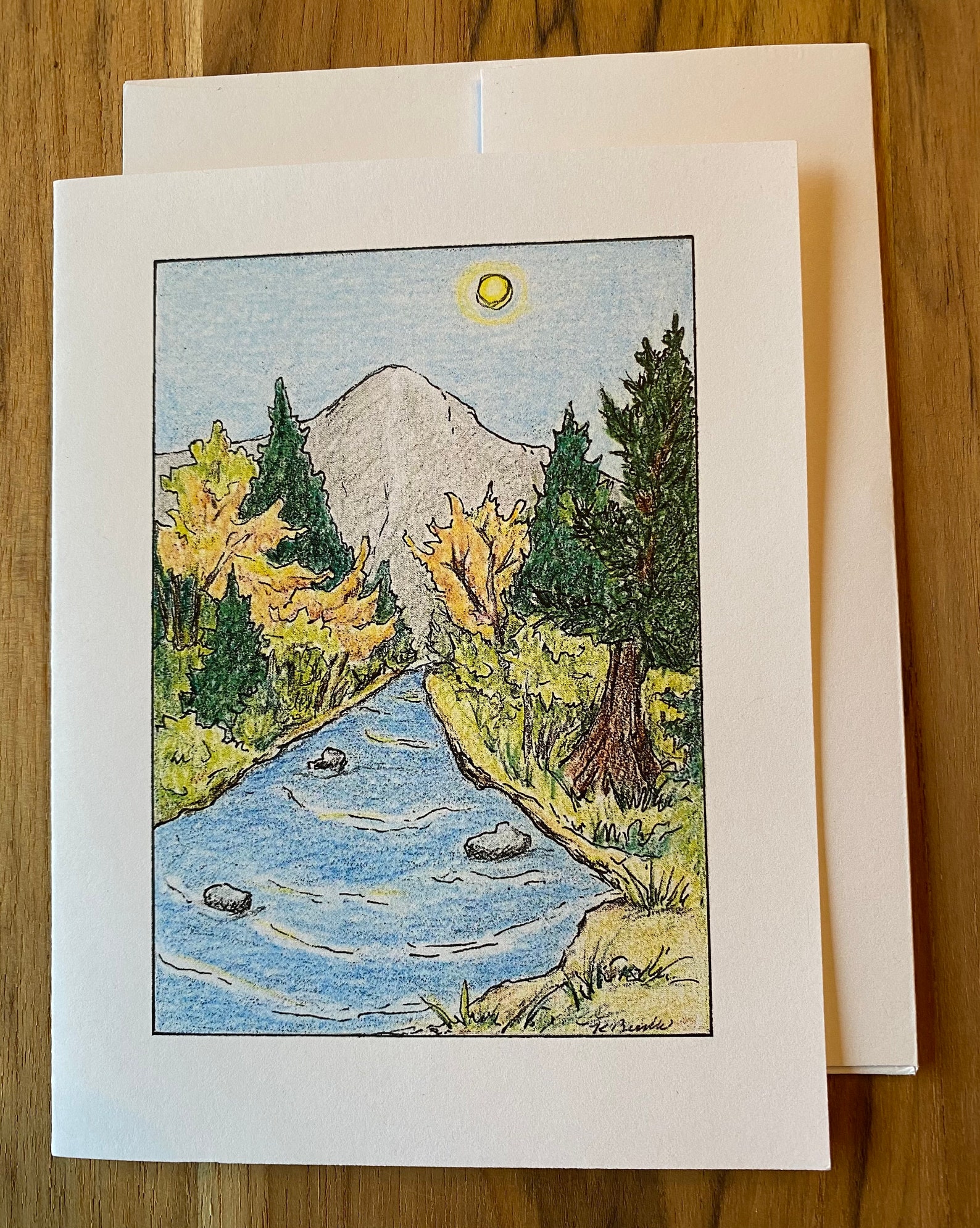 River, Blank Greeting Card - Etsy