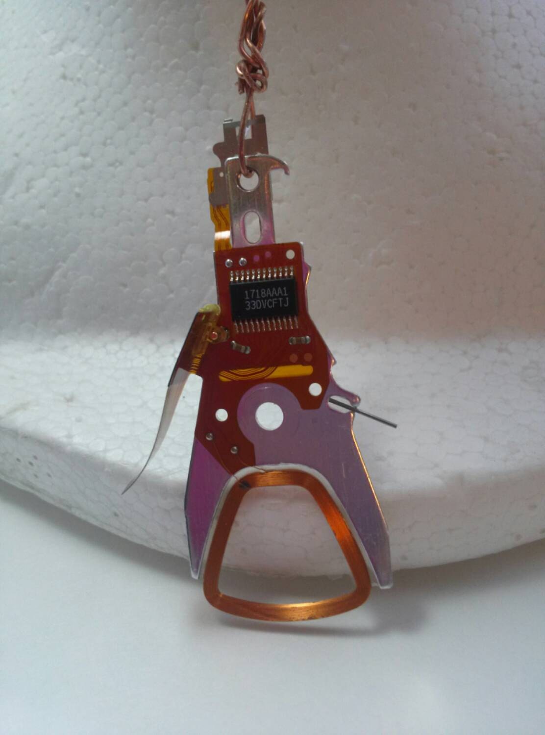 Torque Style Twisted Copper Wire Necklace With Hard Drive - Etsy