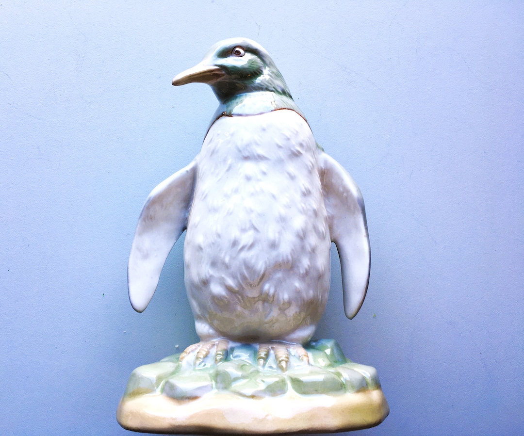Porcelain Penguin Figurine; Soft Pastel Colors; Penguin Collection ...