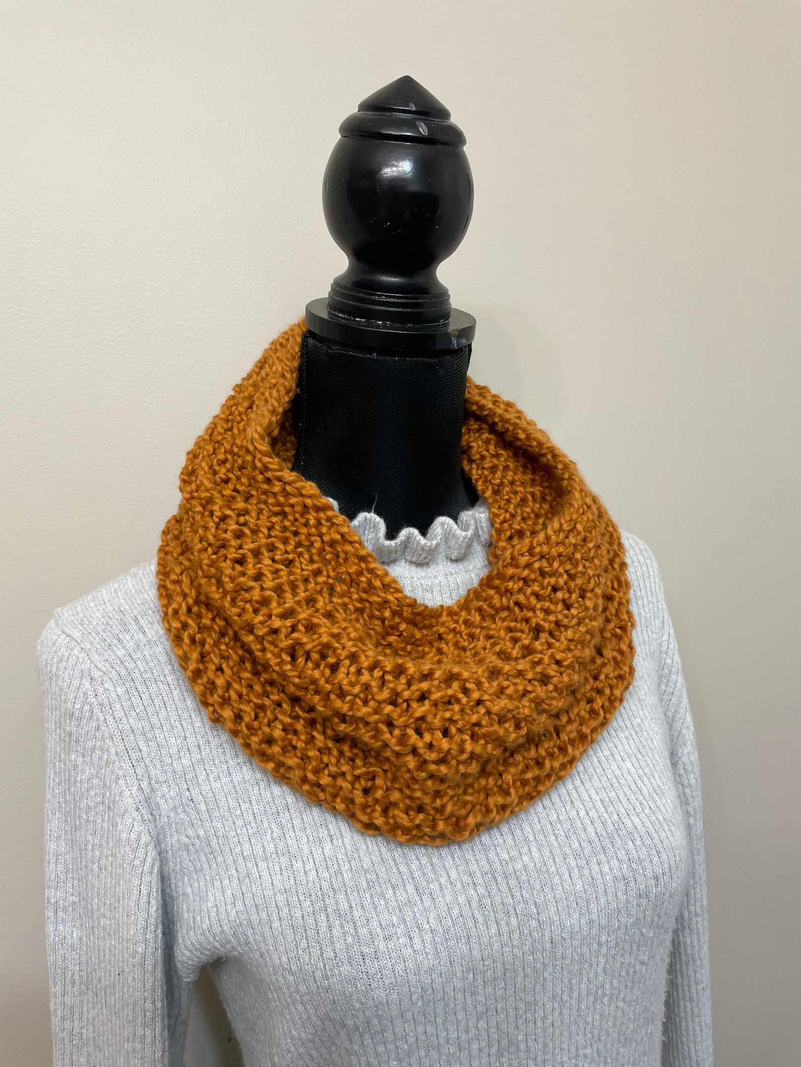 Unisex Hand Knit Cowl- Women Knit Cowl- Brown Neck Warmer- Winter Neck ...