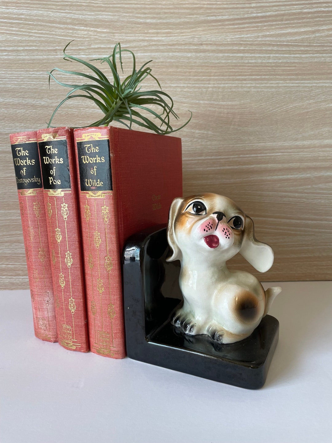 Vintage Ceramic Dog Bookend, Made in Japan - Etsy