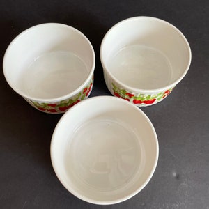 Vintage Strawberry Custard Bowls Set of Three - Etsy