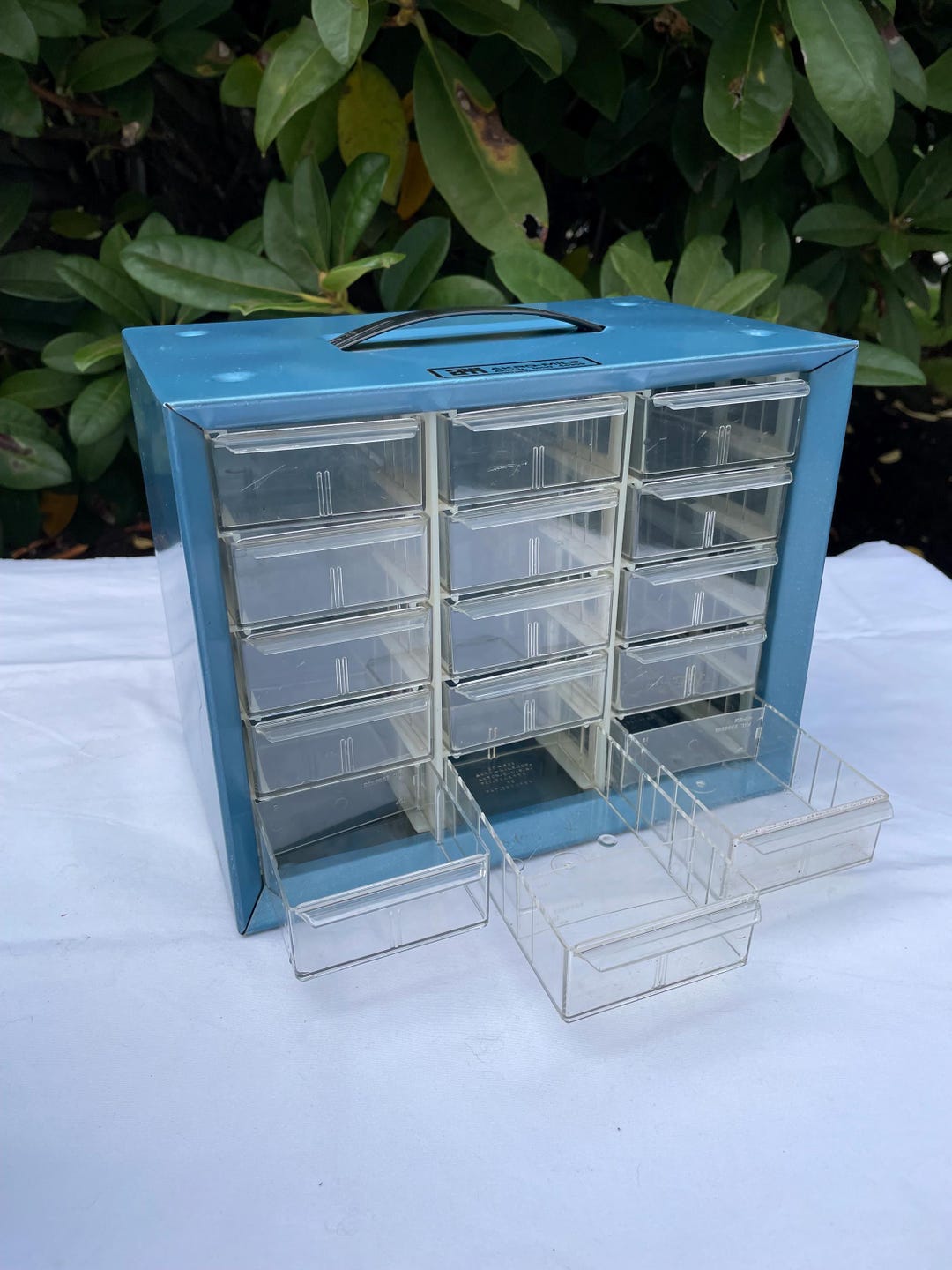 Vintage Blue Metal Storage Drawers by AKRO-MILS, Sold Individually - Etsy