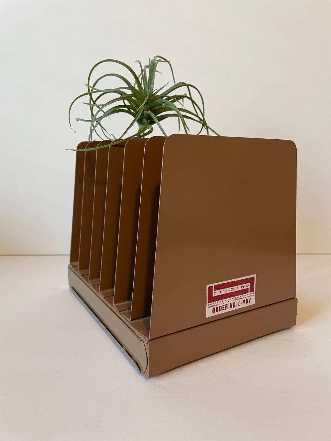 Vintage Lit-ning Brown Metal File Organizer From 1950's - Etsy