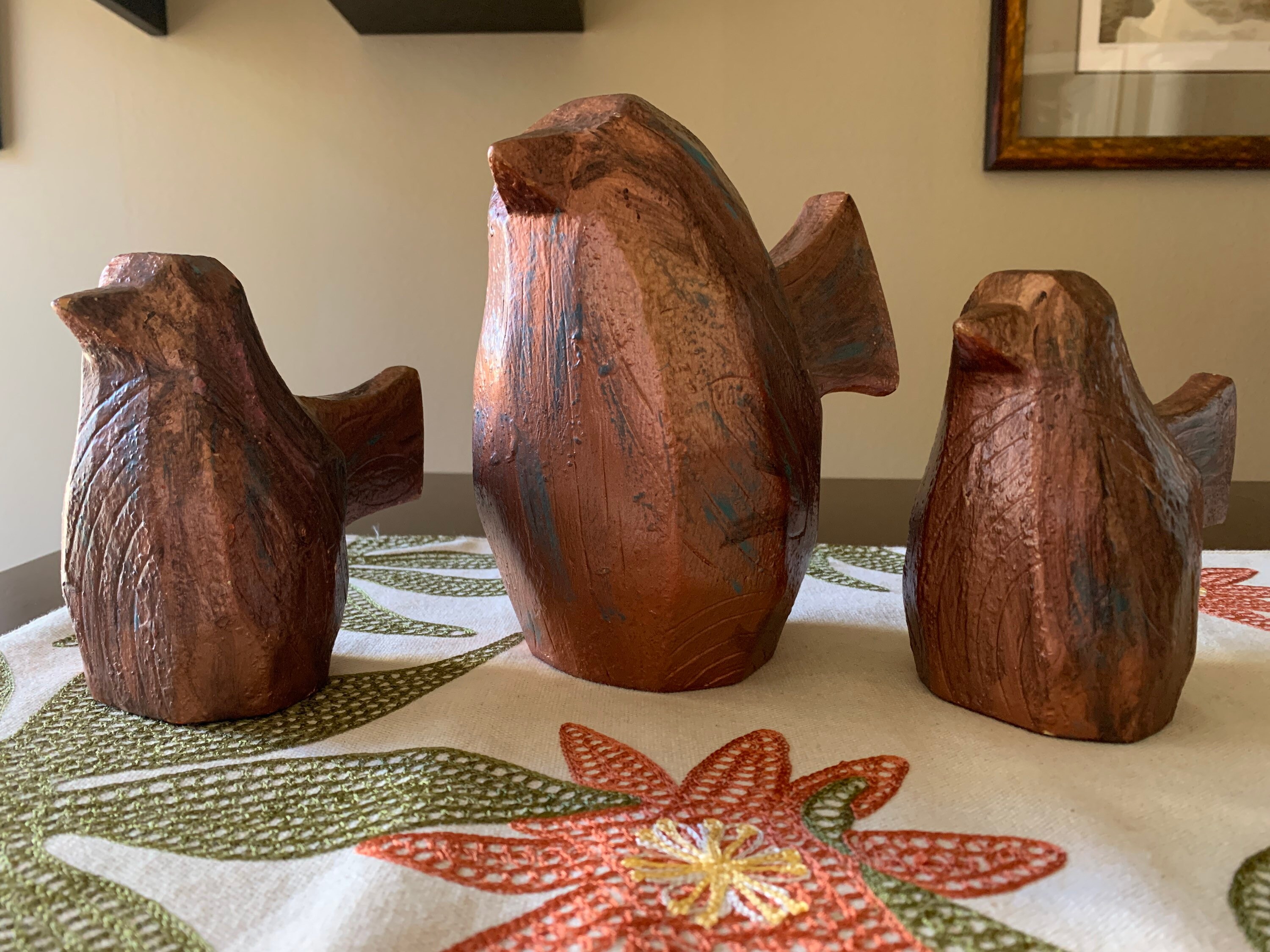 Art & Collectibles Vintage Handmade Folk Art Birds Set of Three ...