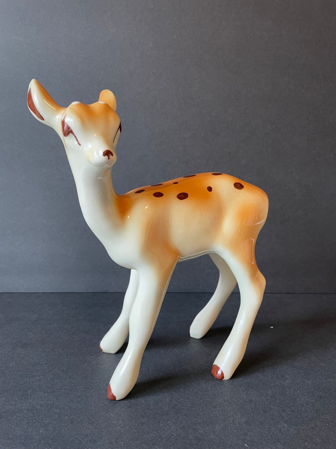 Vintage Porcelain Deer Figurine, 9 1/2"h X 8"w - Etsy