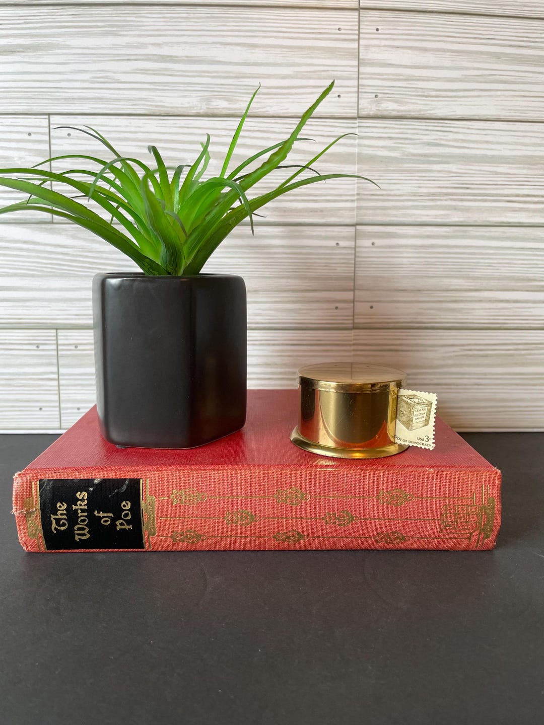 Vintage Gold Metal Postage Stamp Holder, Stamp Dispenser - Etsy