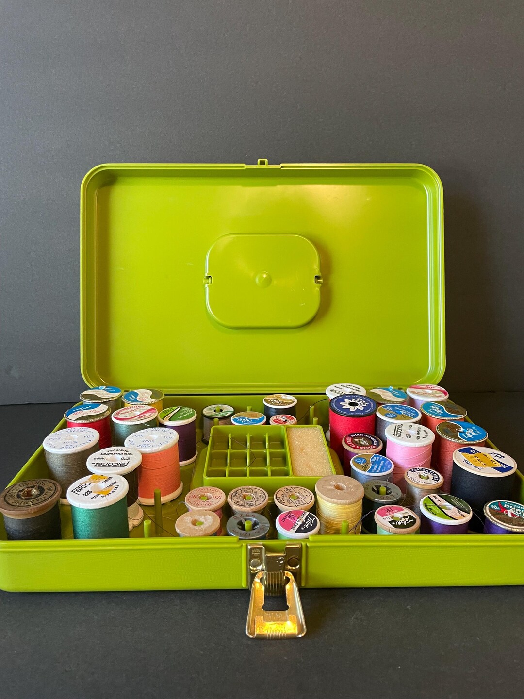 Vintage Green Wilson Sewing Notions Box, Thread Storage - Etsy