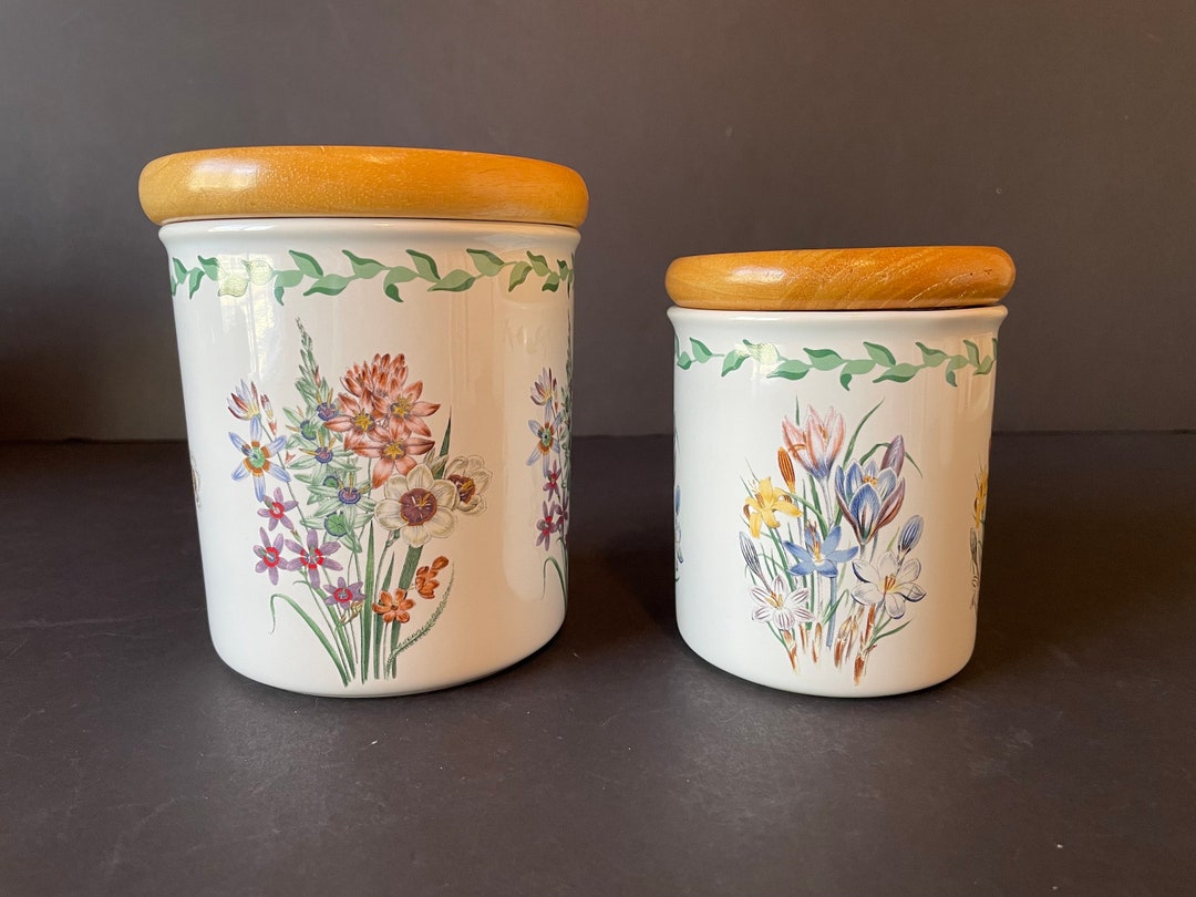 Vintage Smithsonian Botanical Garden Canisters, Set of Two - Etsy