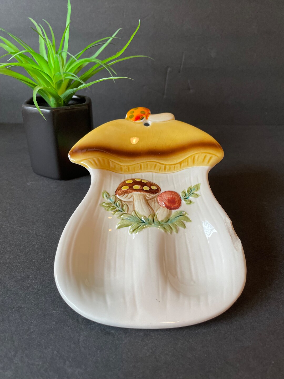Vintage Sears Mushroom Spoon Rest, 1970's Kitchen - Etsy