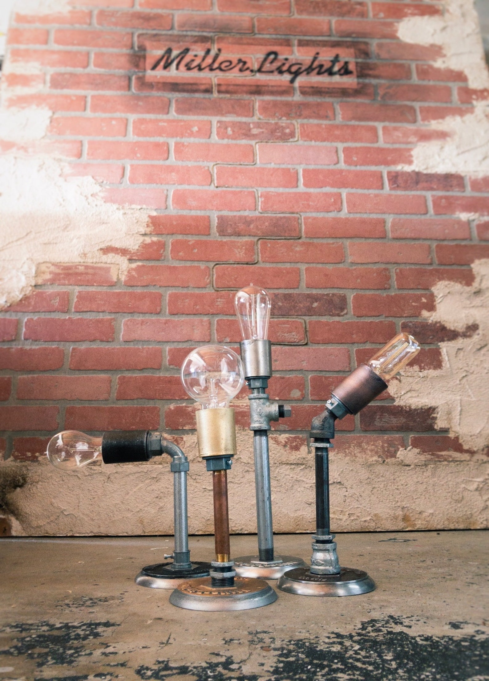Cast Metal Steampunk Lamp Socket: Distressed Black Industrial Lightbulb ...