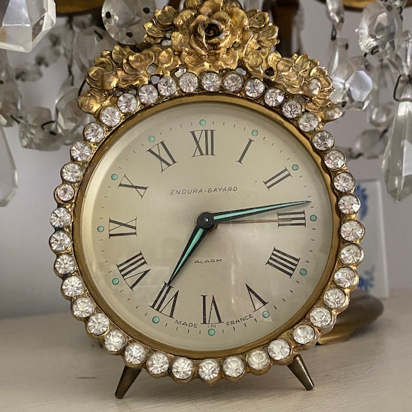 Rhinestone Clock - Etsy