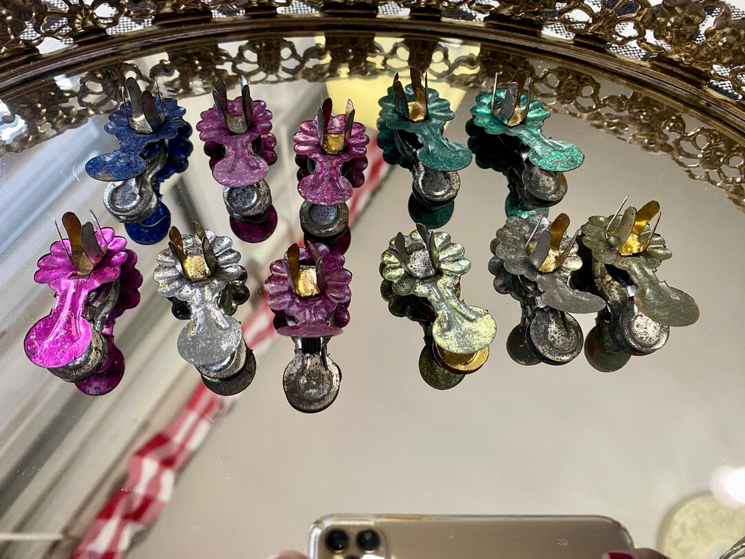 Antique Candle Holder Clips for Christmas Tree 11 Metal Clips - Etsy