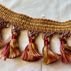 Vintage Red Gold Fringe Sewing Notions Embellishments Trim - Etsy