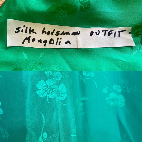 Emerald Green Silk Mongolian Robe Knot Tie Wrap Closu… - Gem