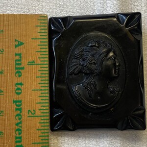 Black Bakelite Cameo Antique Mourning Brooch 1800 Victorian - Etsy