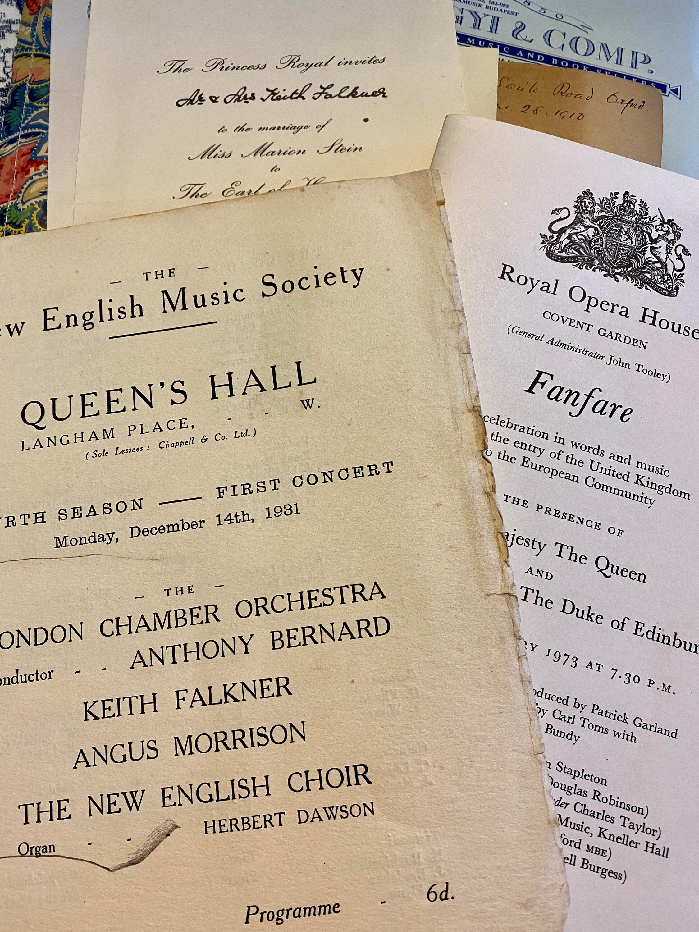 British Ephemera Keith Faulkner Baritone Singer to The Queen of England ...