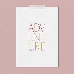 Adventure | Travel Art Print | Printable Wall Art - Etsy