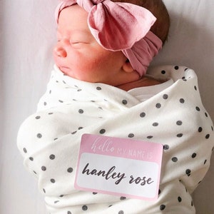 Hello My Name is Sticker Baby Announcement Sticker - Etsy
