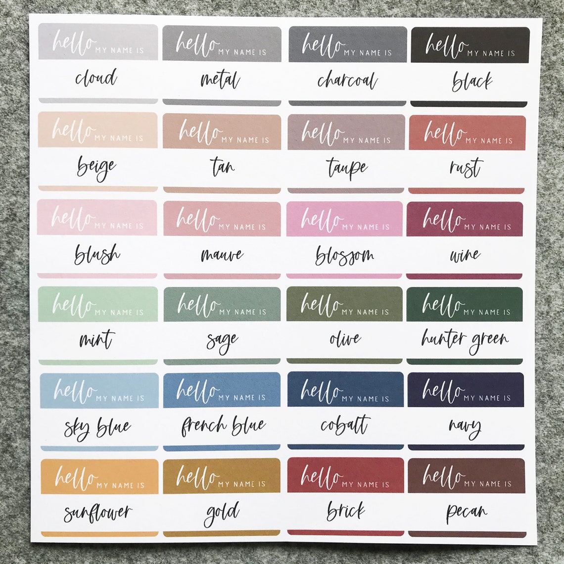 Hello My Name Is Sticker Baby Announcement Sticker | Etsy